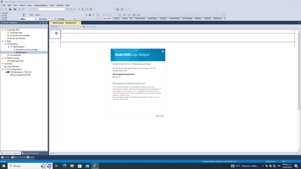RSLOGIX 5000 / STUDIO 5000 PROFESIONAL – AUTOMATIZACION Y CONTROL